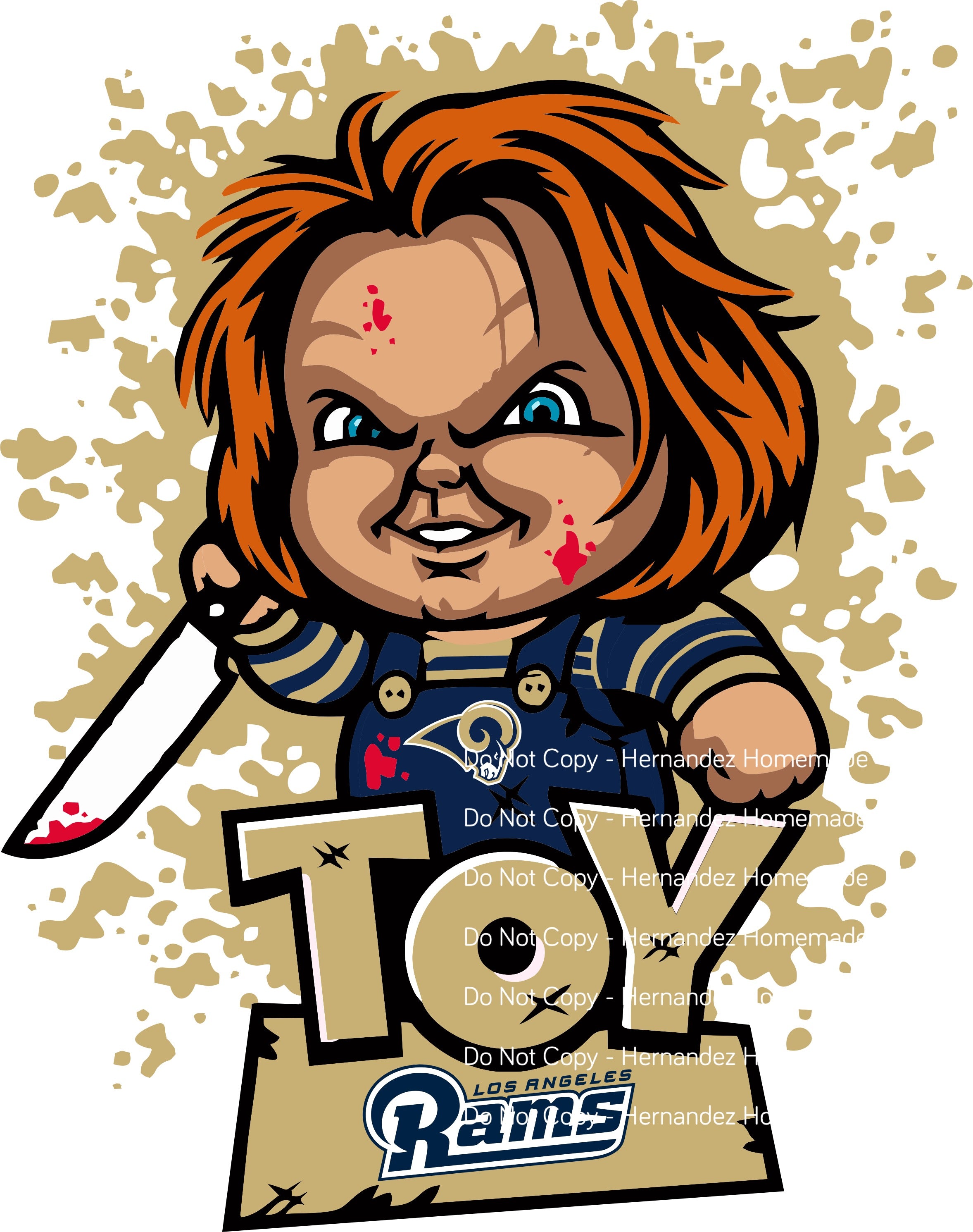 Chucky Football DTF Transfer – Hernandez Homemade Blanks & More